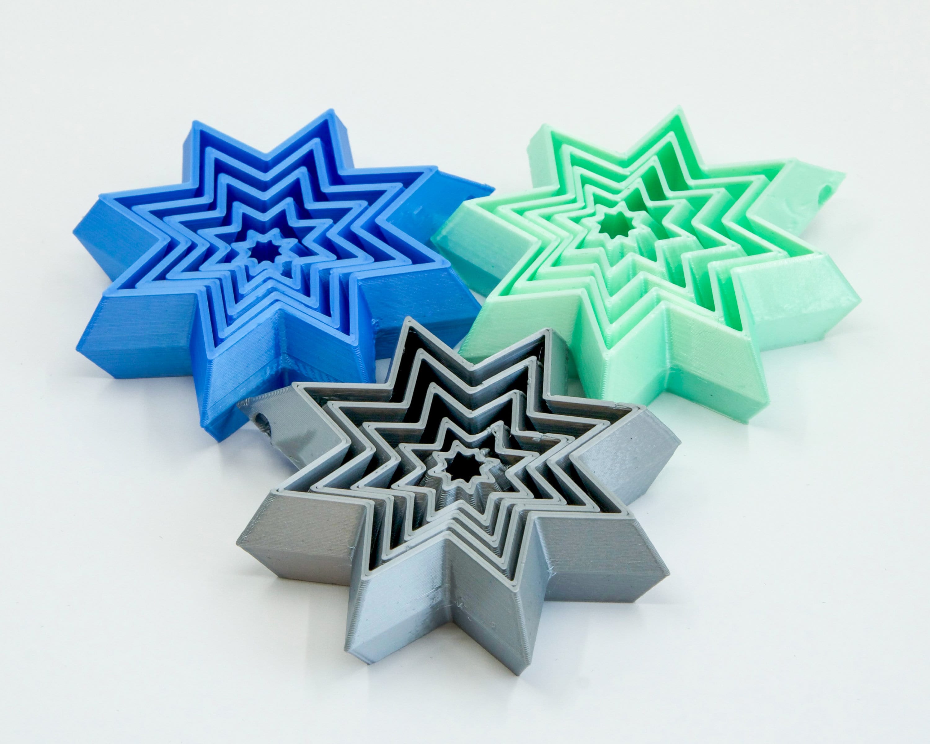 Fidget Key Chains | Set of 3 Different Shaped Key Chains [Star, Gyro, Cat]