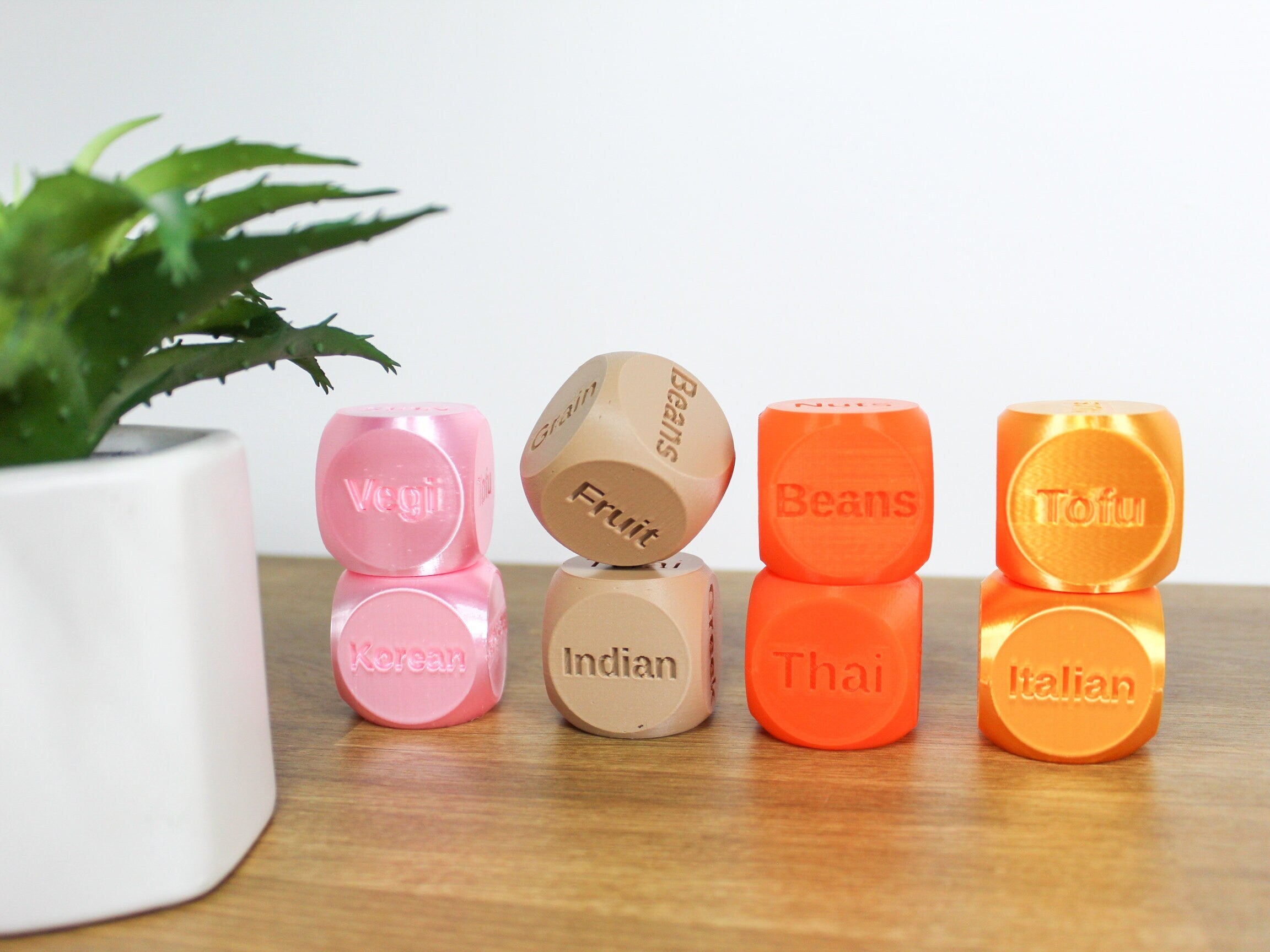 VEGAN VEGITARIAN Food Restaurant Takeout DICE | 1.4" Set of 2